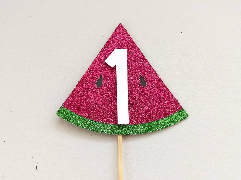 Watermelon Cupcake Toppers Birthday Cupcake Toppers One in a - Etsy