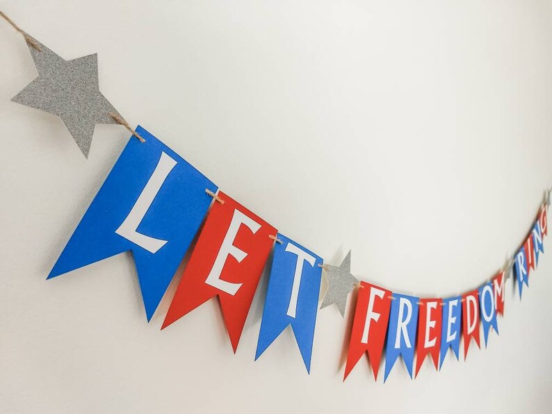 Let Freedom Ring Patriotic Decor Patriotic Banner Memorial - Etsy