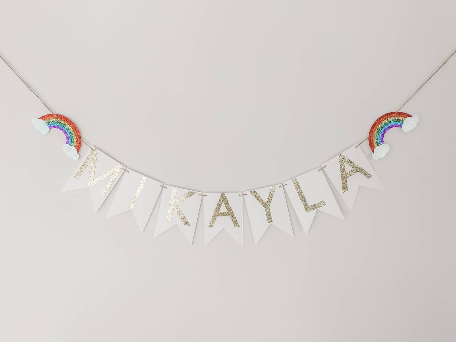 Rainbow Happy Birthday Banner Rainbow Birthday Decorations | Etsy