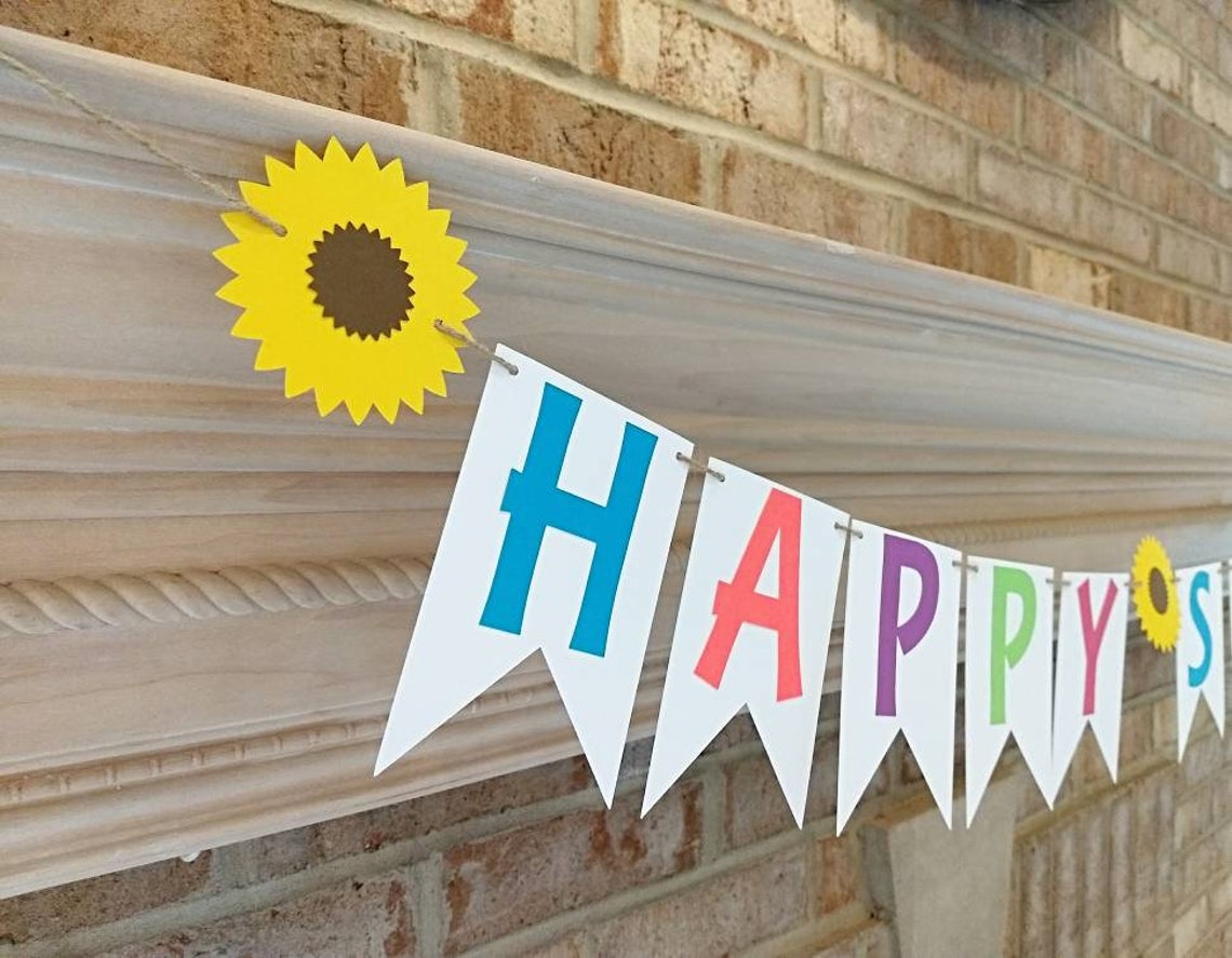 Summer Banner Summer Sign Happy Summer Mantle Banner | Etsy