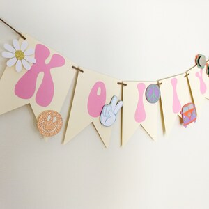 Groovy Birthday Decorations, Groovy Banner, Girls Name Banner, Two ...