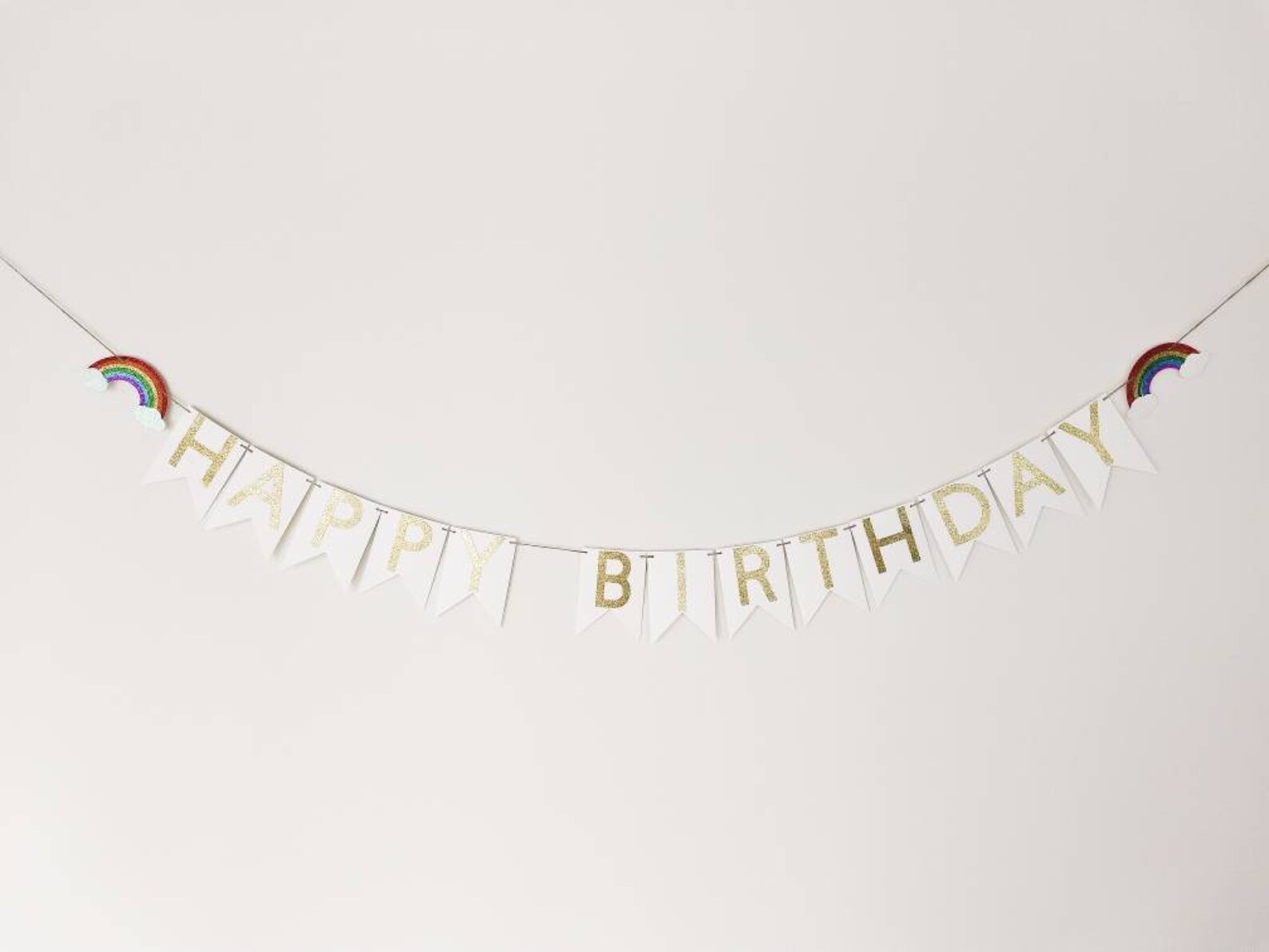 Rainbow Happy Birthday Banner Rainbow Birthday Decorations | Etsy