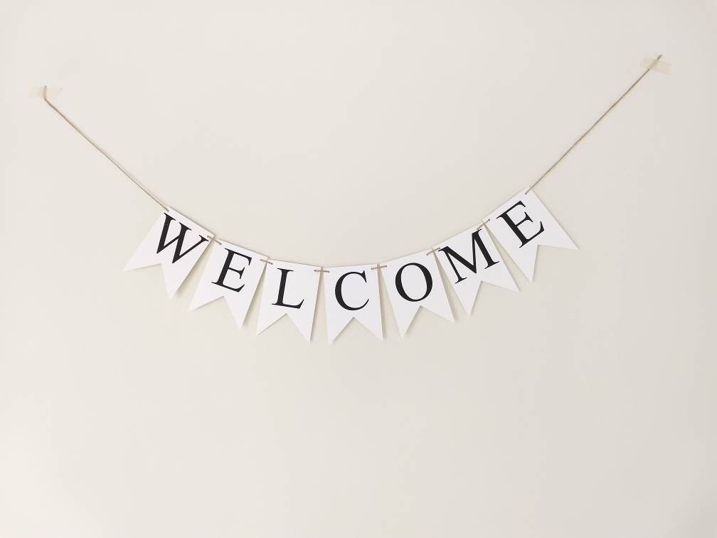 Farmhouse decor Welcome banner rustic home decor Farmhouse | Etsy