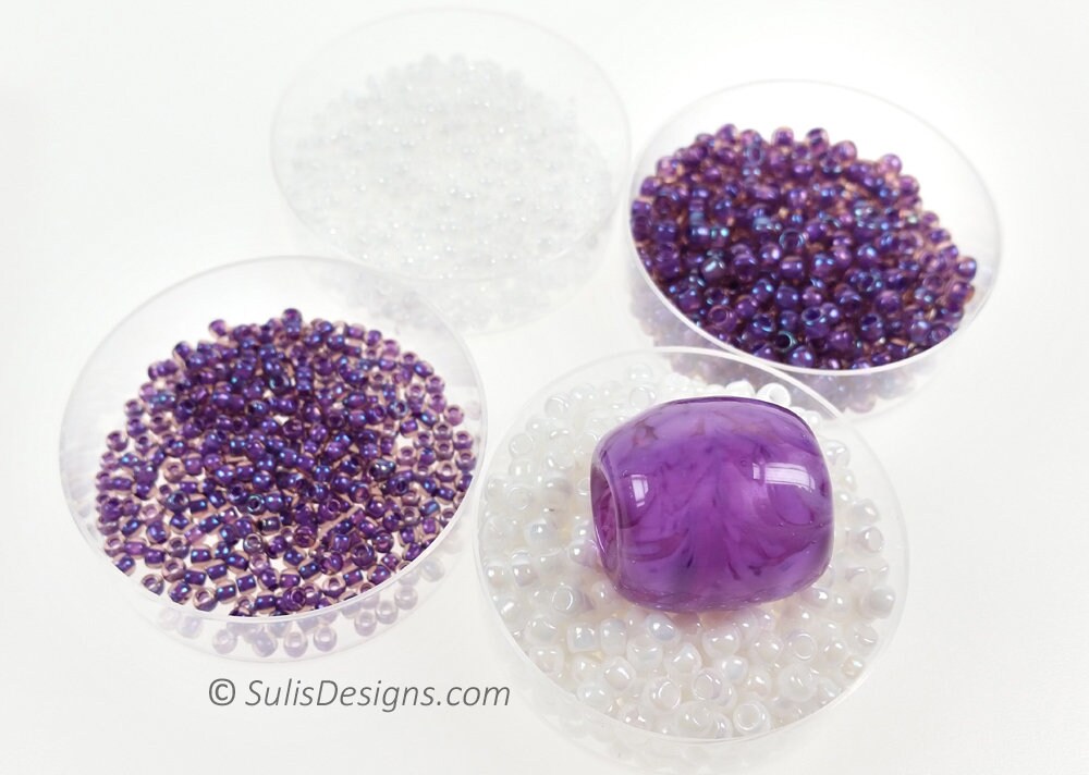 Complete Kit - Kumihimo Lampwork Lariat - Etsy