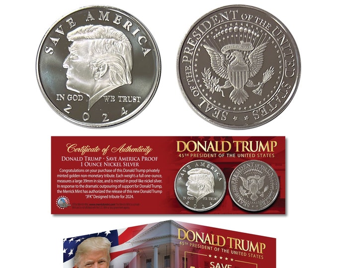 Donald Trump 2020 Keep America Great 45th President 24K Gold Plated ...