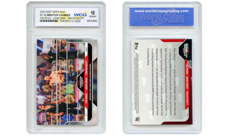 2025 Topps WWE Elimination Chamber the Rock / John Cena / Travis Scott ...