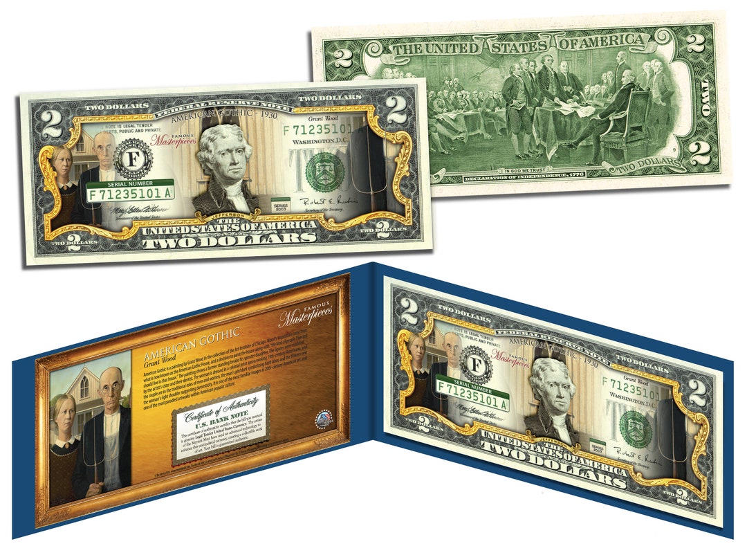 AMERICAN GOTHIC by Grant Wood Masterpiece Series Genuine Legal Tender U ...