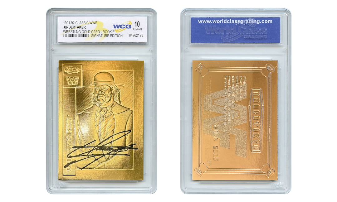 1991-92 Classic UNDERTAKER WWF Wrestling RC Gold Card Signature Edition ...