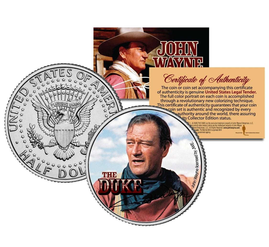 JOHN WAYNE Collectibles JFK Half Dollar Coin - Choose 1 or Choose Them ...