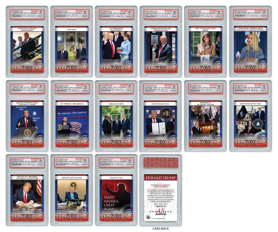 Donald Trump 45th U.S. President Official First Term 15 Card Set All ...