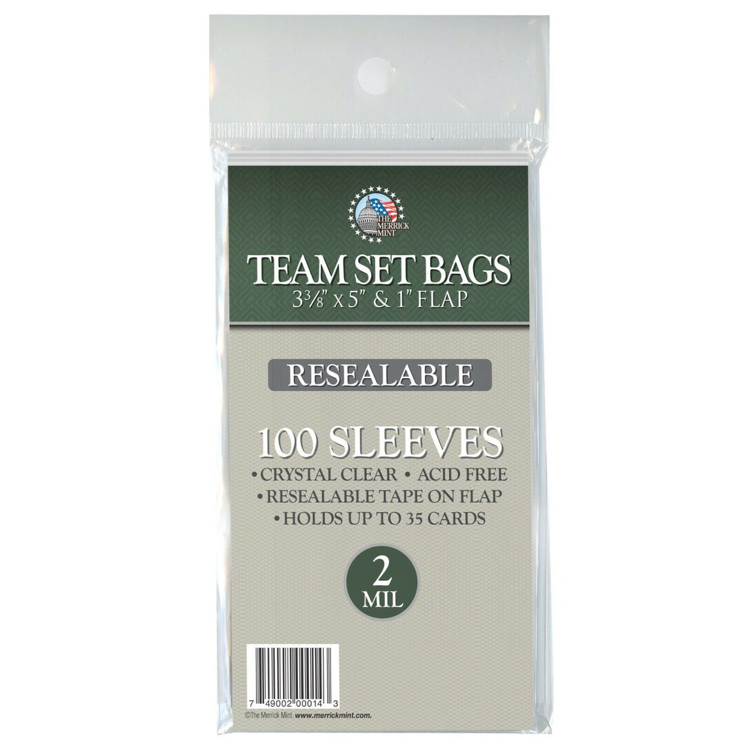 Resealable Team Set Bags - Protect Sports Cards Sleeves Display ...