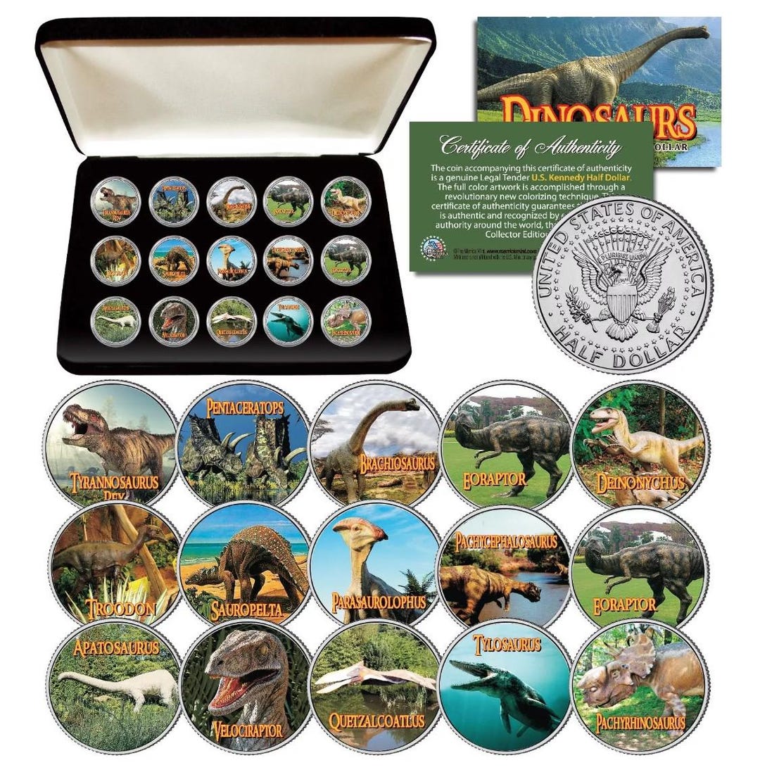 DINOSAUR Complete Set of 15 Official Kennedy JFK U.S. Half Dollar ...