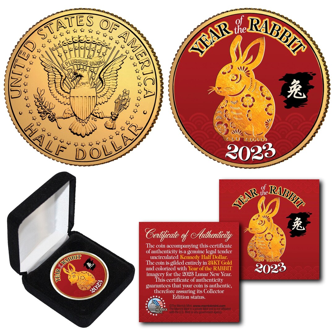 2023 Year of the RABBIT Lunar Chinese New Year Lucky Money - 24K Gold ...