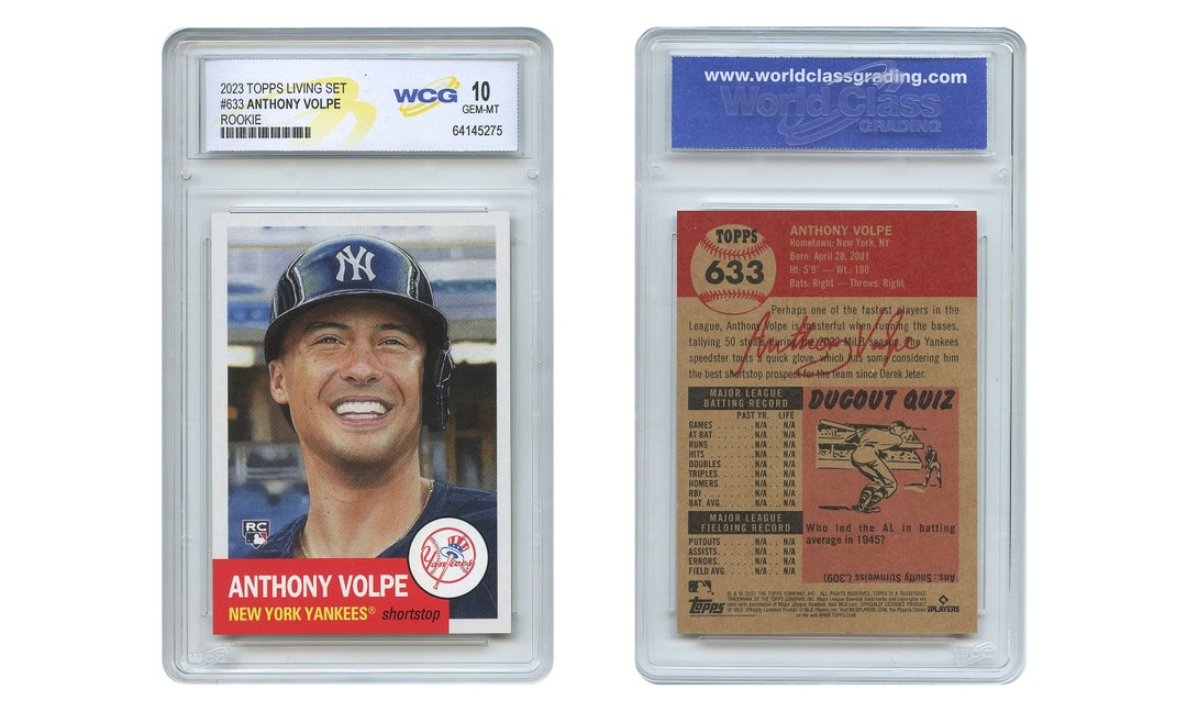 2023 Topps Anthony Volpe New York Yankees Rookie Card #633 - Graded Gem Mint 10 - Fast Free Ship ...