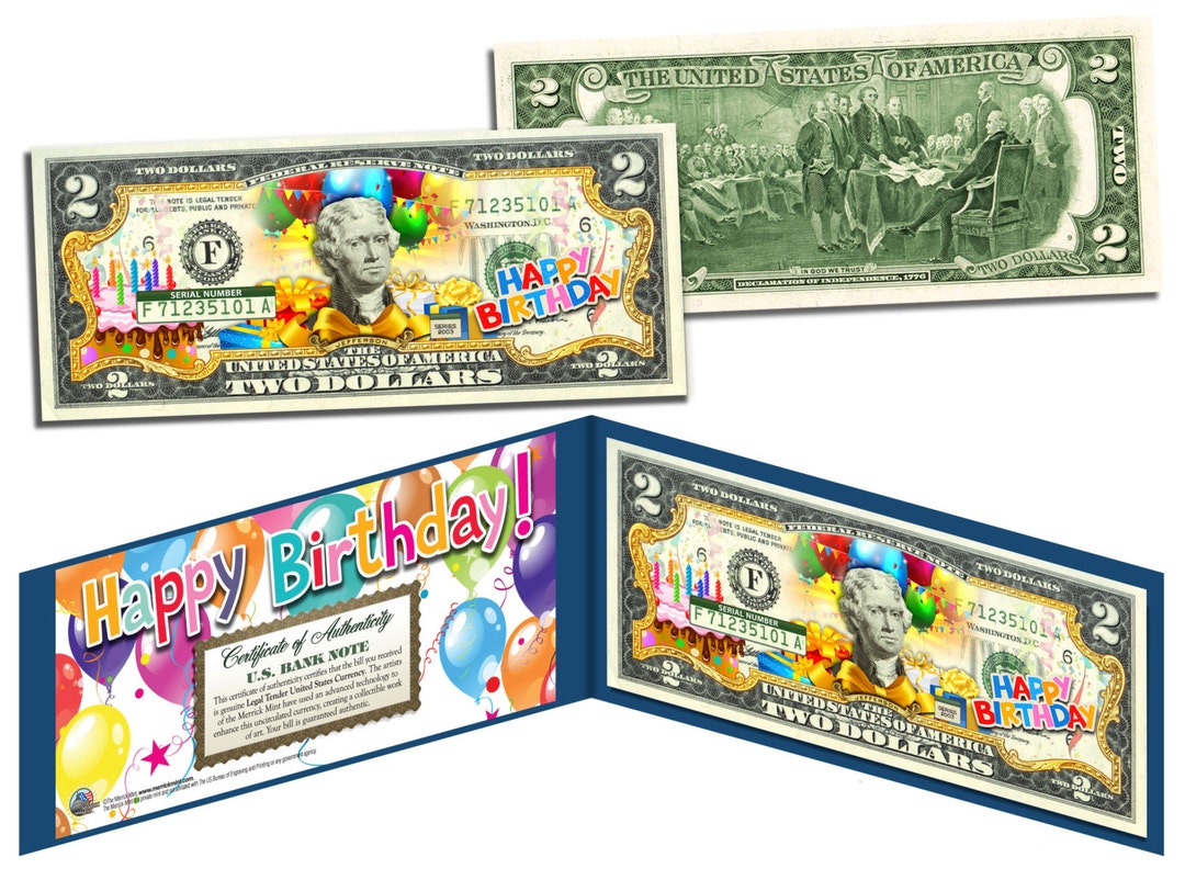 UNIQUE BIRTHDAY Card or Gift * Happy Birthday * Colorized 2.00 Dollar ...