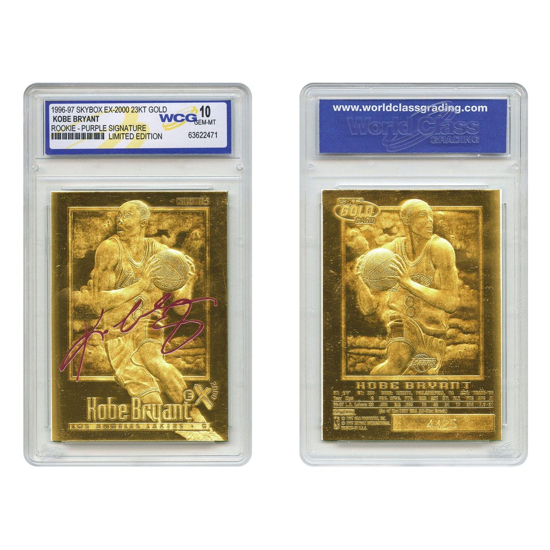 Kobe Bryant 1996-97 EX-2000 Credentials 23K Rookie Card "purple ...