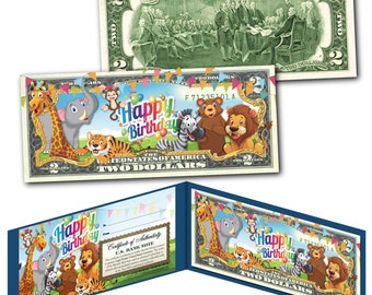 Birthday Dollar Bill - Etsy