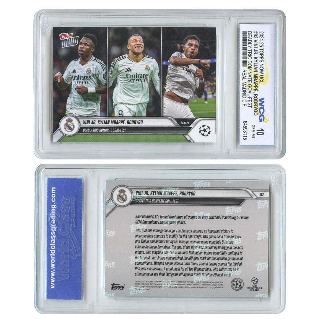 2024 Topps Now Kylian Mbappe, Vini Jr, Rodrygo Madrid Trio Card #83 ...