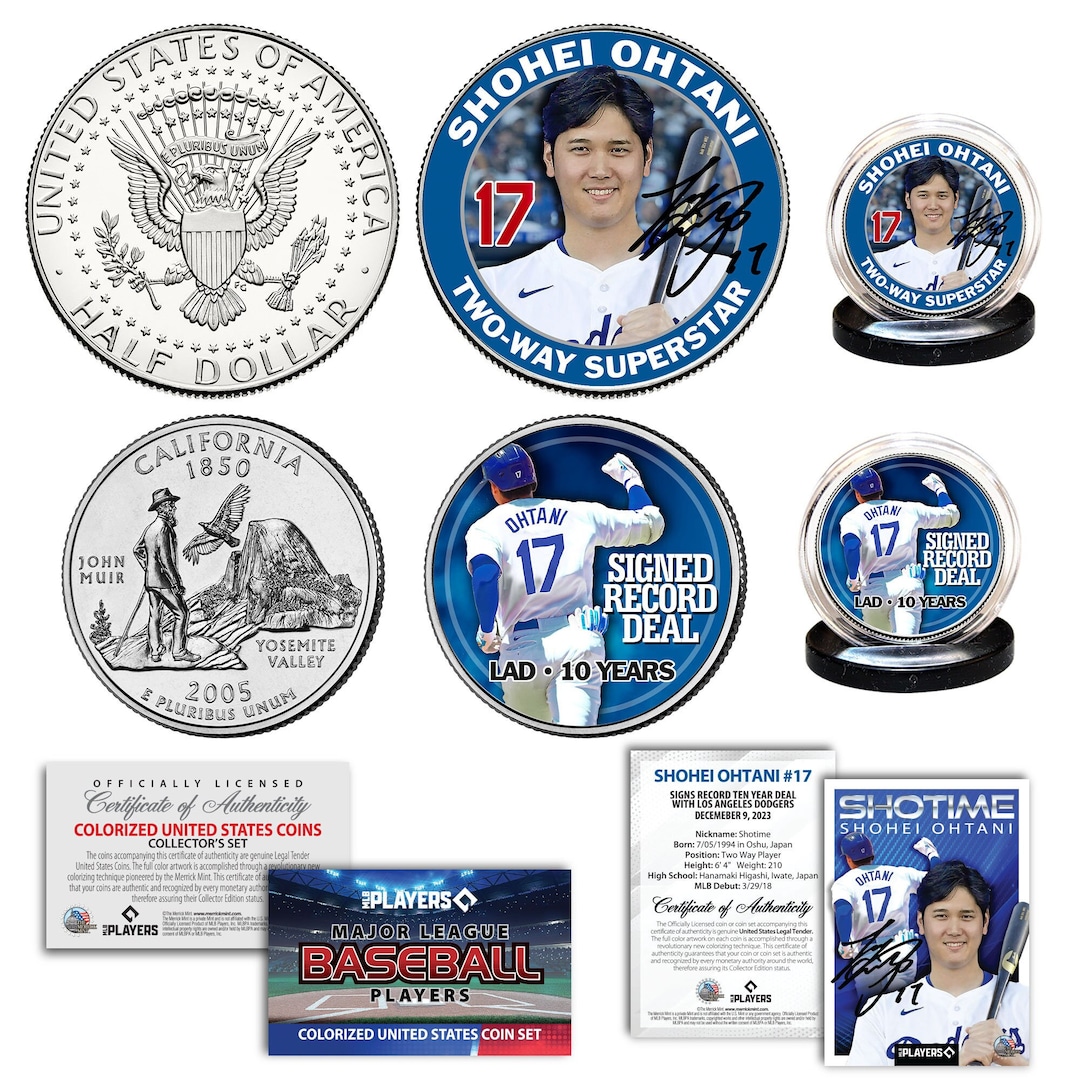 Shohei Ohtani 1st Ever LA Dodgers Officially Licensed 2023 JFK Half ...