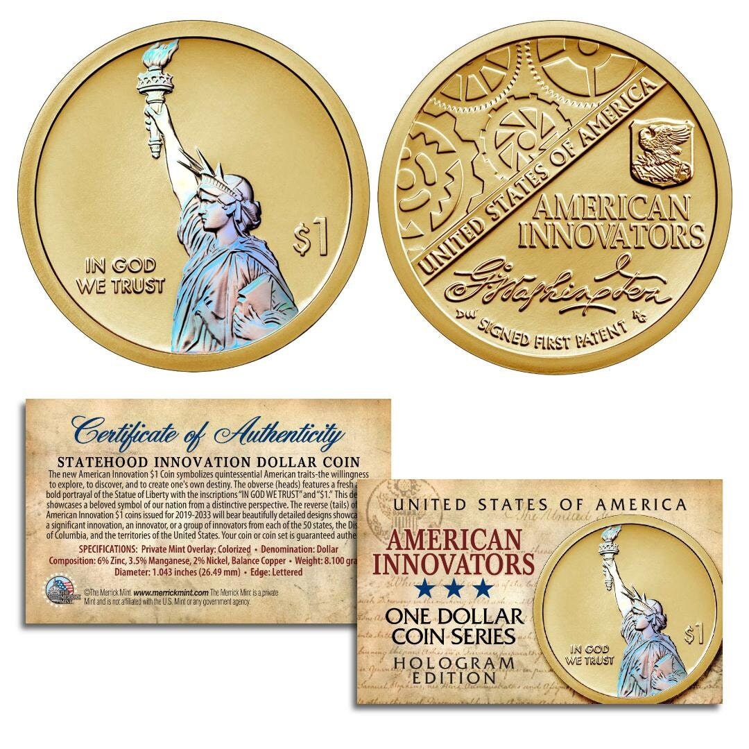 American Innovation Statehood 1 Dollar Coin - 2018 1st Release ...