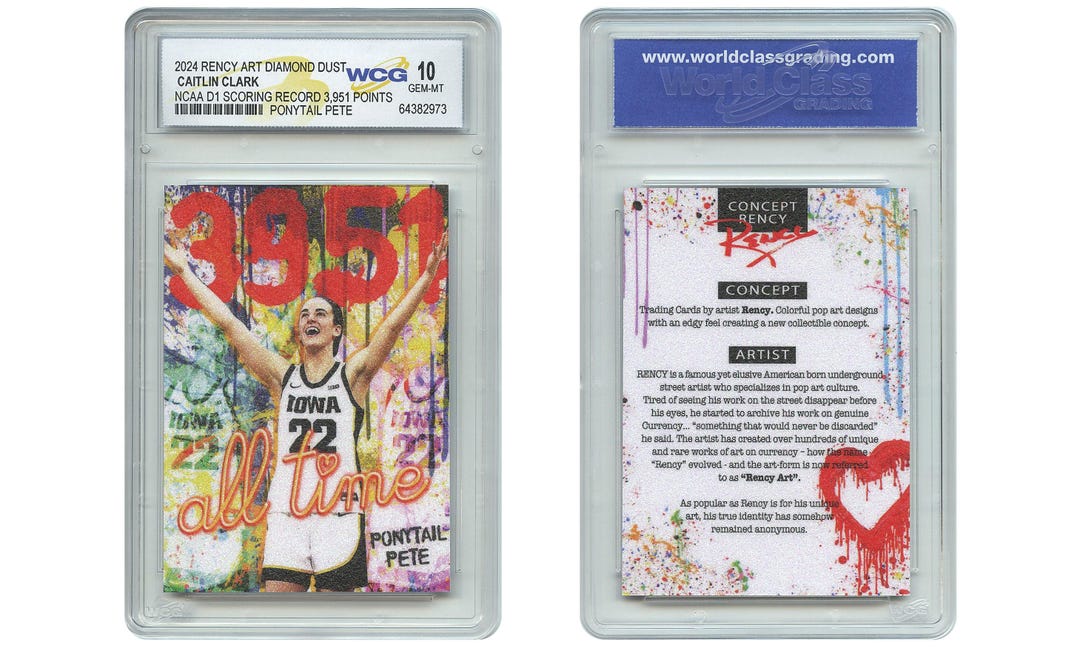 2024 CAITLIN CLARK All Time Scoring Record 3,951 Points Diamond Dust ...