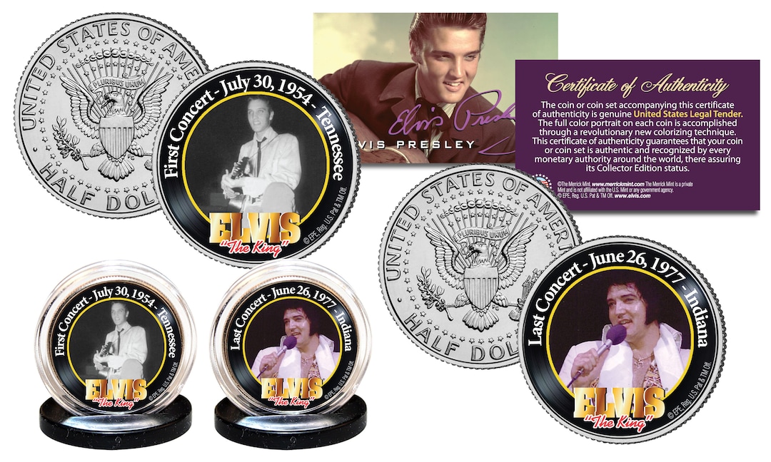 ELVIS PRESLEY * First and Last Concerts * on John F. Kennedy Half ...