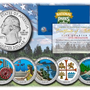 America the Beautiful COLORIZED Parks Quarter 5 Coin Sets - Choose Year ...