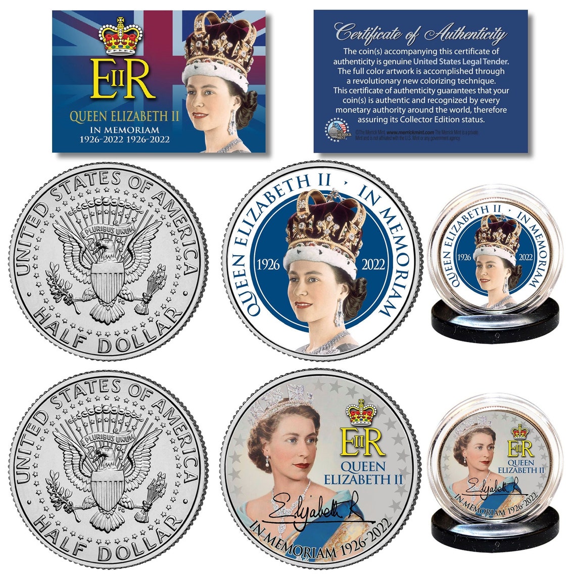 Queen Elizabeth II 1926-2022 Remembering the Queen Half Dollar - Etsy