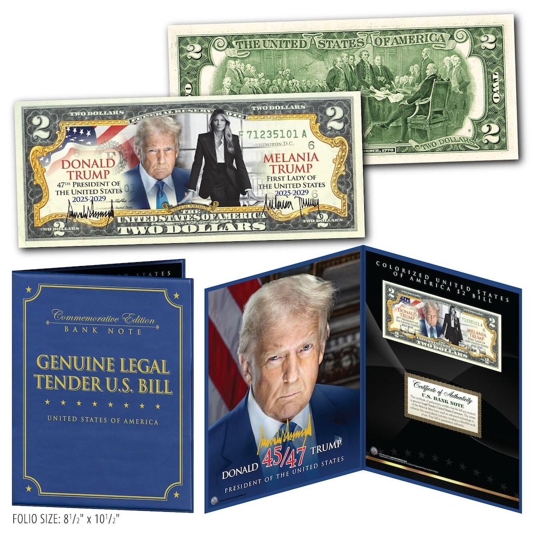 Donald & Melania Trump 47th President Official Portraits 2.00 Bill W ...
