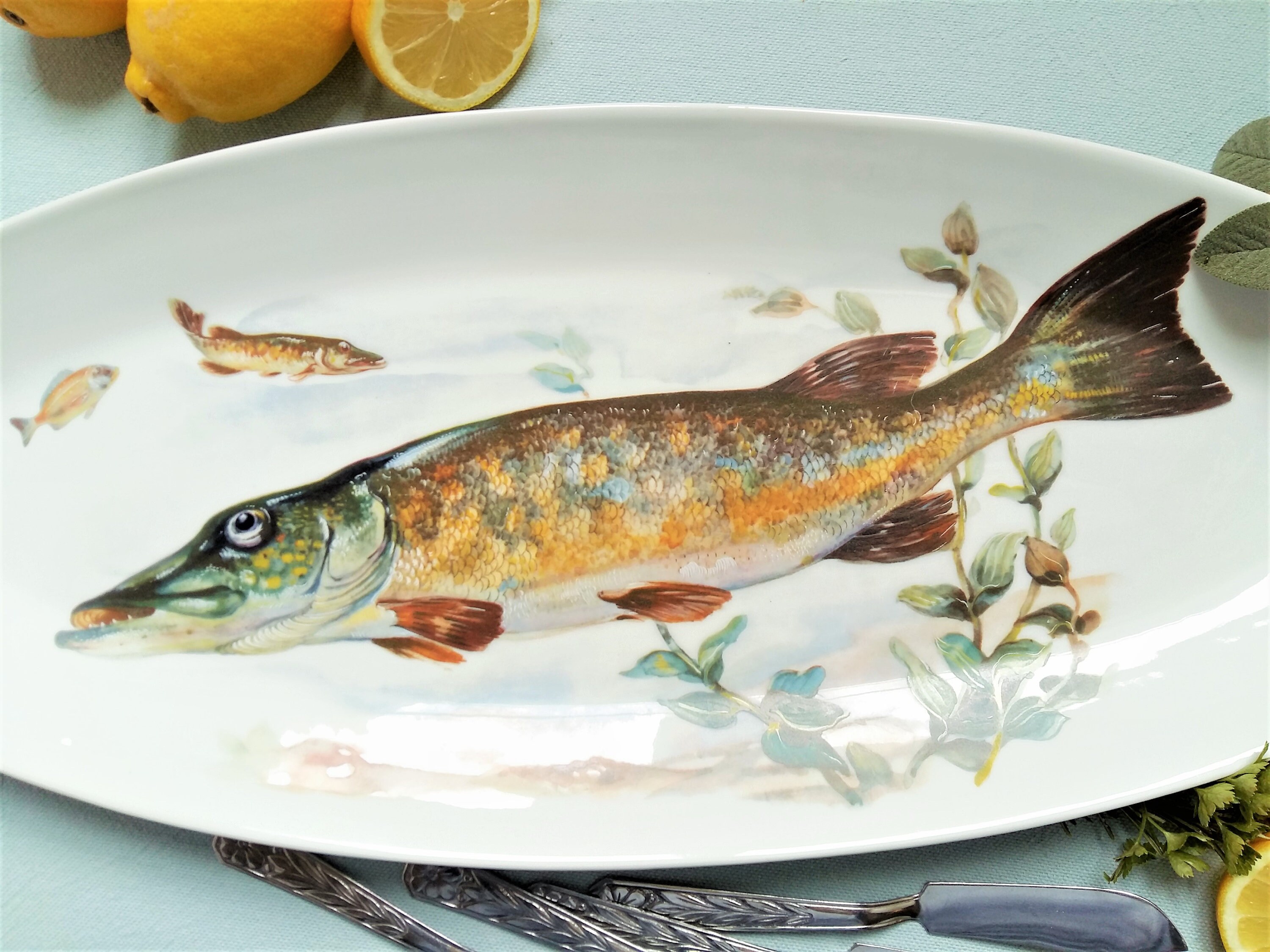 Huge Heavy French Fish Platter. Extra Long Fish Serving | Etsy