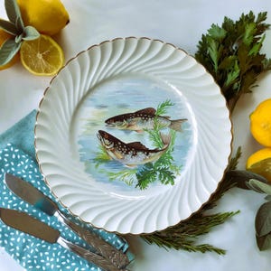 Eight 1950s French Fish Plates. Fish Dinnerware Set - Etsy