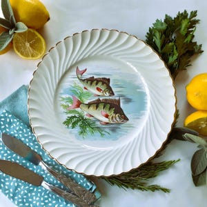 Eight 1950s French Fish Plates. Fish Dinnerware Set - Etsy