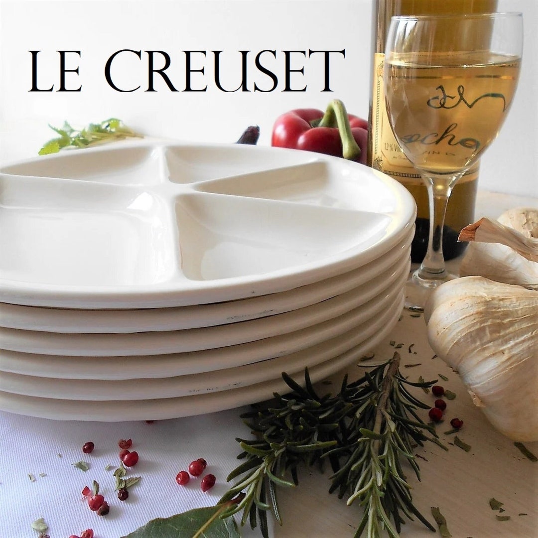 Six Le Creuset Fondue Plates. Six, Rare, 1970's French Fondue Plates ...