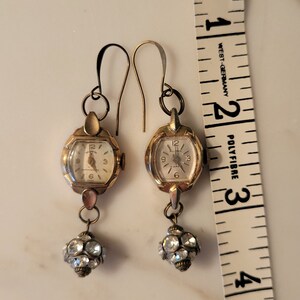 Vintage Watch Earrings / Upcycled / Repurposed / Steampunk / Assemblage ...