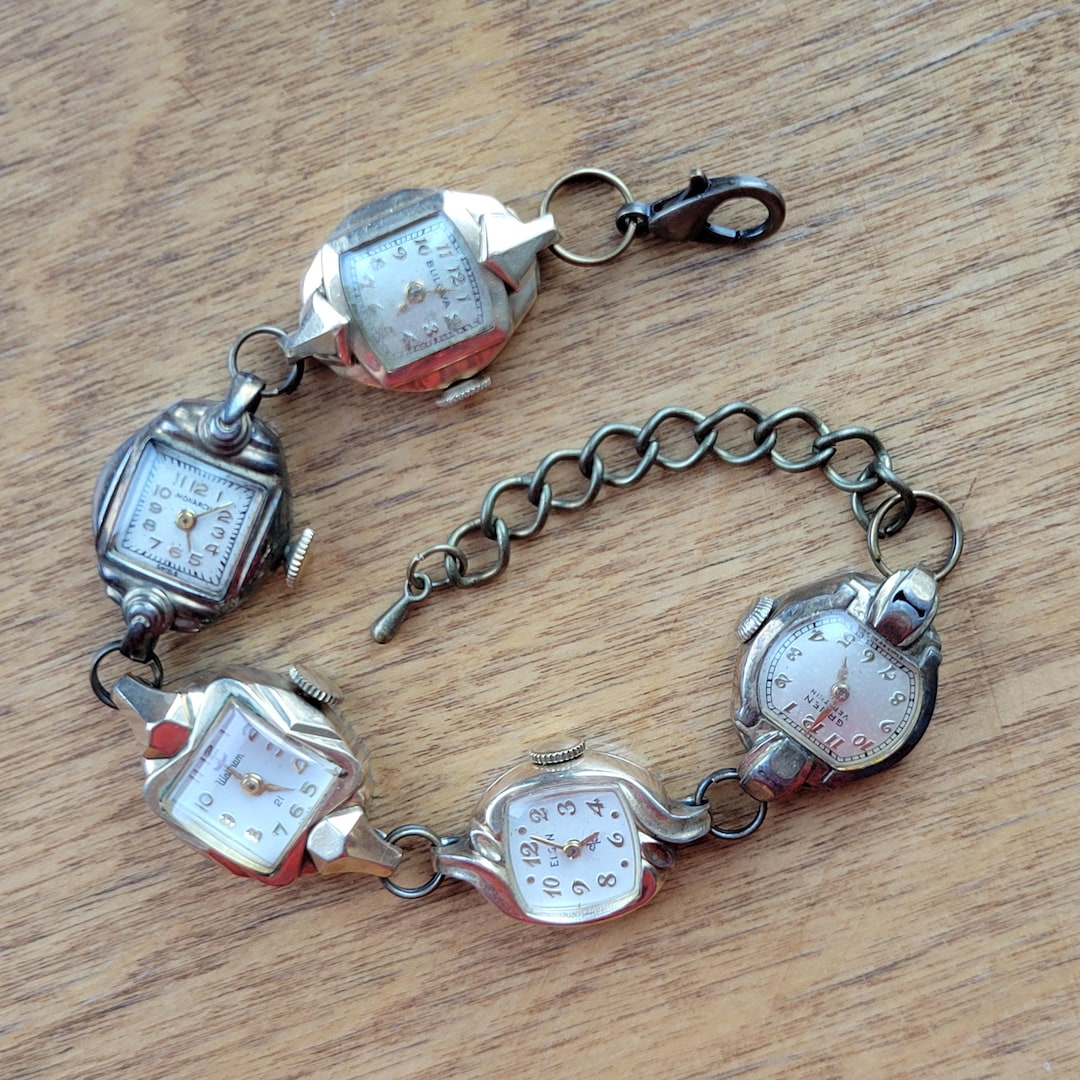 Vintage Gold Watch Bracelet - Upcycled Ladies Watches - Repurposed ...