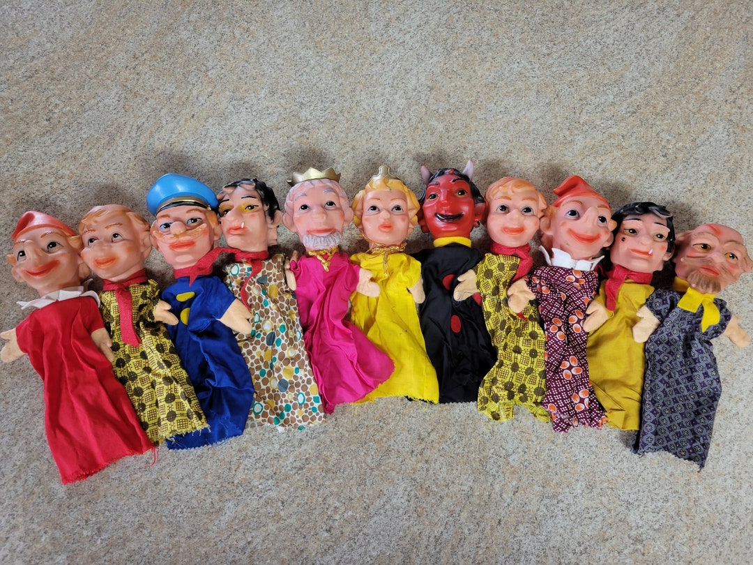 Fun Vintage Puppets - Rubber Heads - Western Germany - Etsy