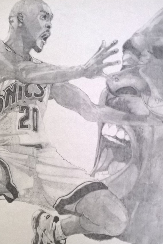 Gary Payton the Glove print 8x10 | Etsy