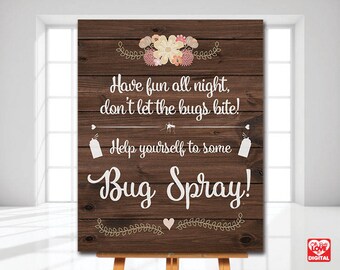 Bug spray sign | Etsy