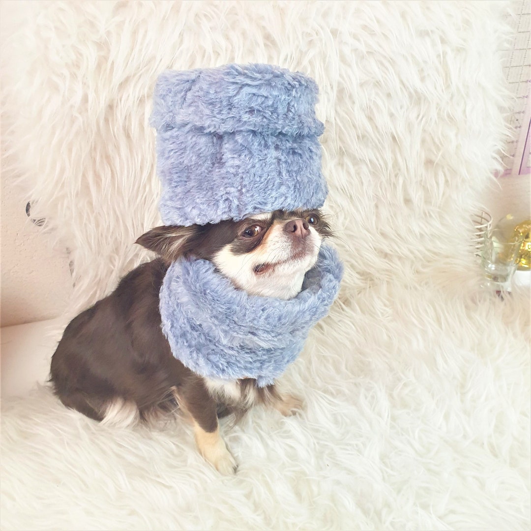 Petiro Platinum Grey Teddy Fleece Snood for Dog | Cat. Pet Winter Cozy ...