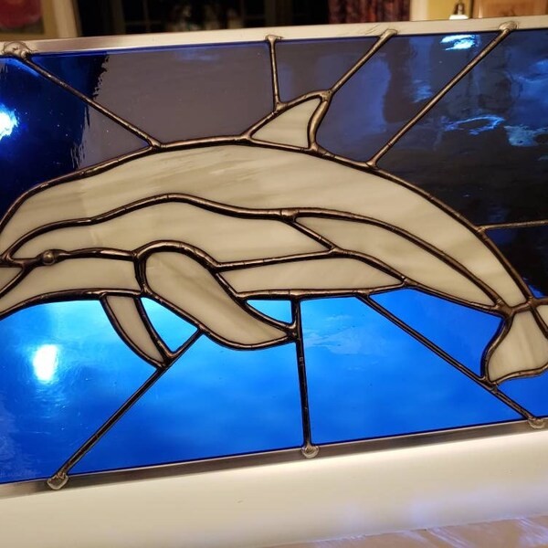 Stained Glass Dolphin - Etsy
