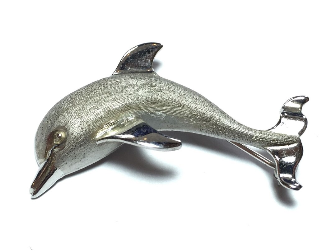 Cute .925 Sterling Silver Dolphin Pin/brooch Signed BEAU - Etsy