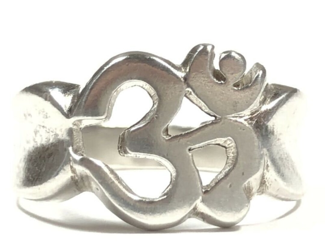 Beautiful Ladies Solid Sterling Sliver OM Symbol Ring Size - Etsy