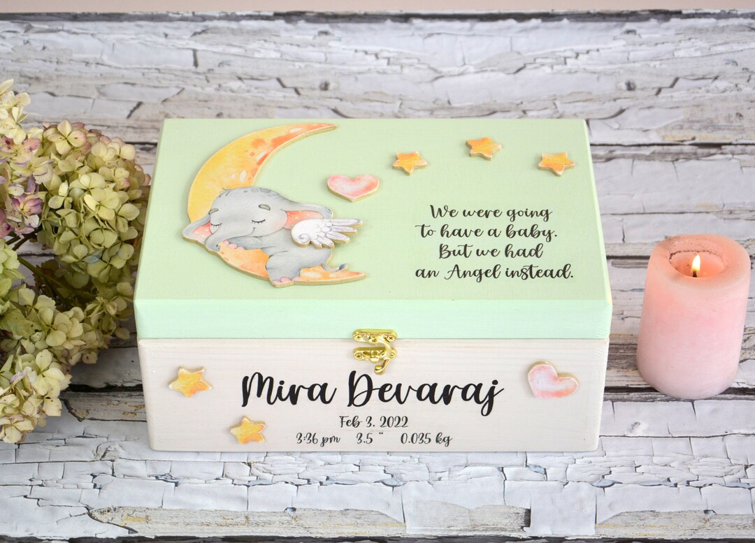 Baby Loss Memorial Box, in Memory of Child, Mom of an Angel, Angel Baby ...