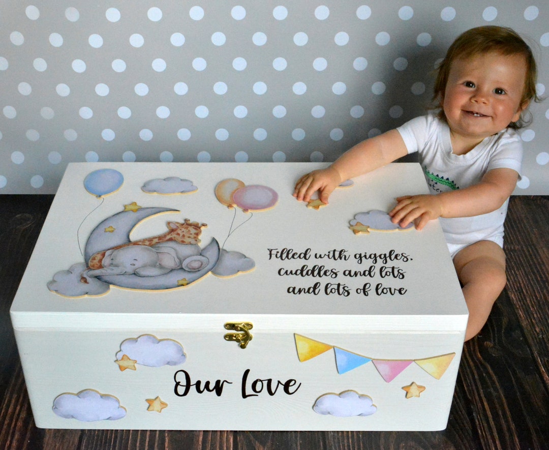 Newborn Baby Gift, Baby Memory Box With Photo, Gift for Baptism, Baby ...