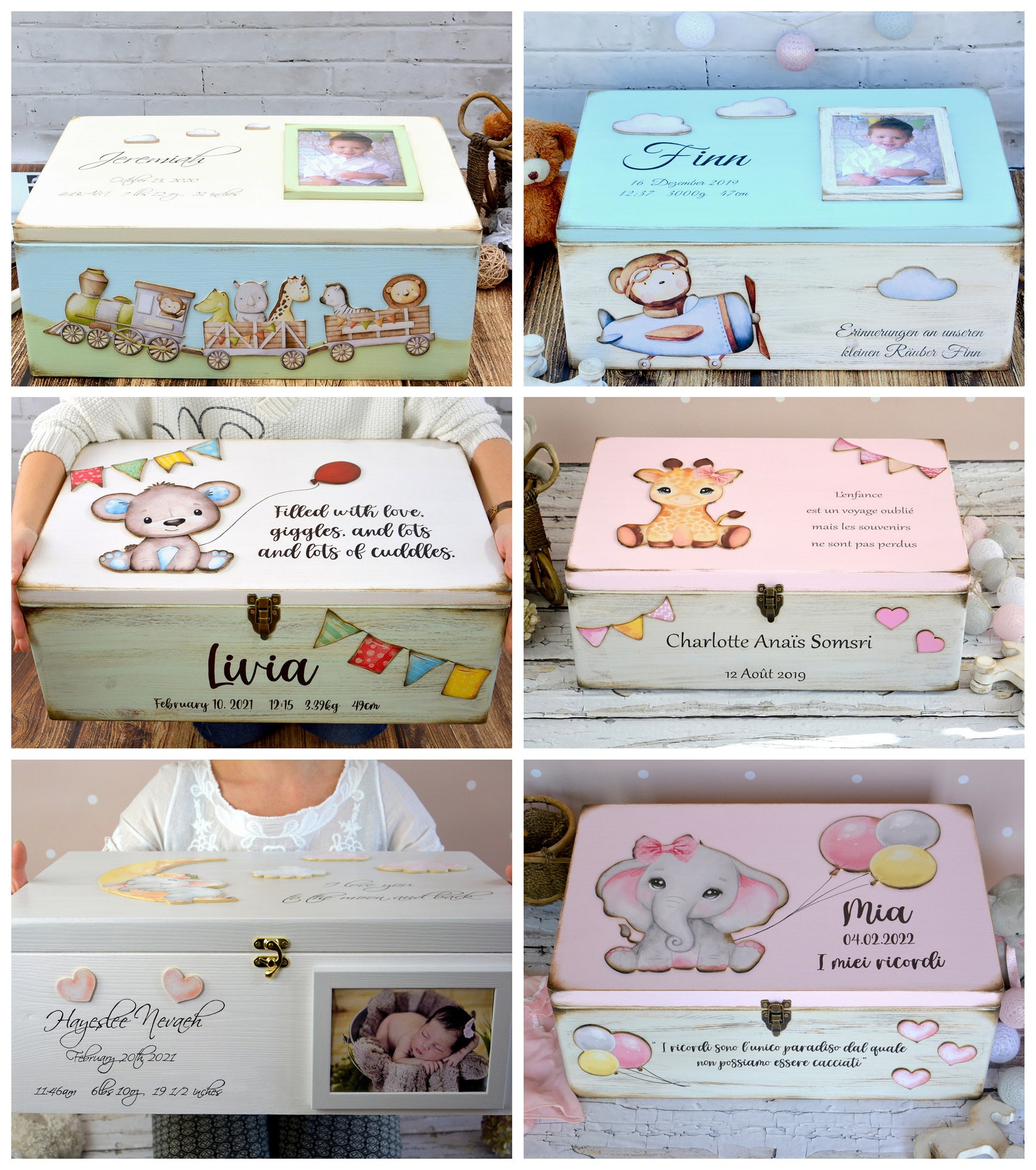 Memory Baby Boxbaby Box With Photo Personalized Gift for - Etsy