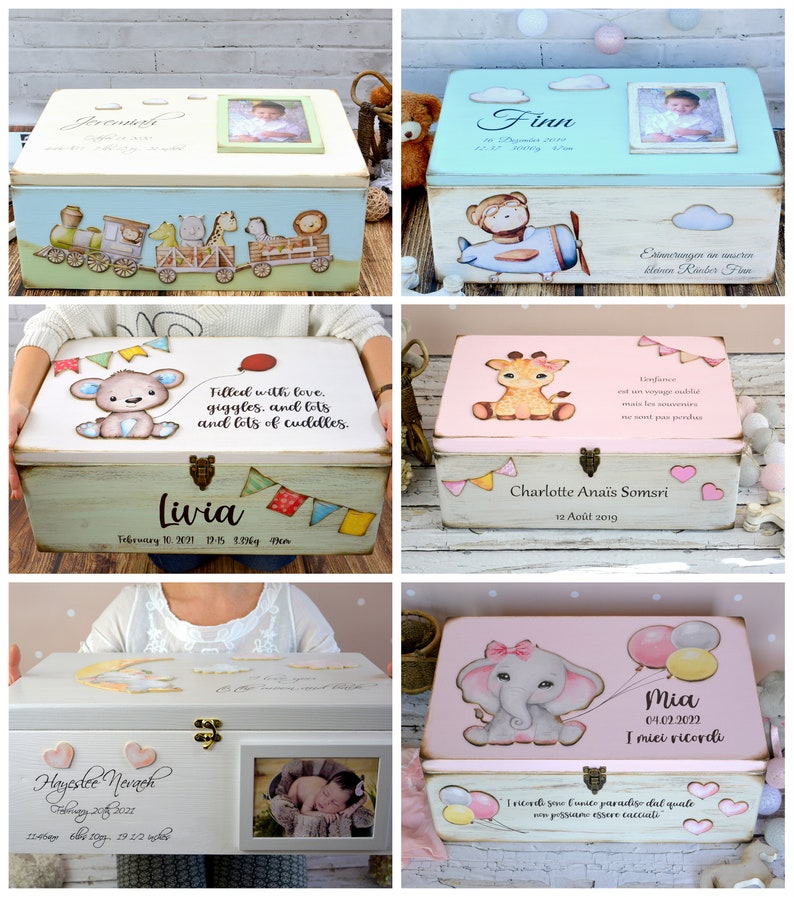 Memory Baby Boxbaby Box With Photo Personalized Gift for - Etsy