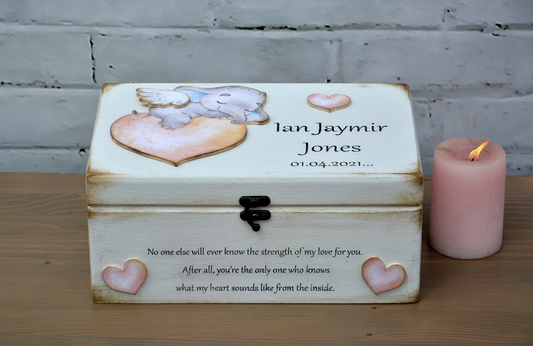 Baby Loss Memorial Box, in Memory of Child, Mom of an Angel, Angel Baby ...
