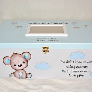 Memory Baby Box,baby Box With Photo, Personalized Gift for Birth, Wood ...