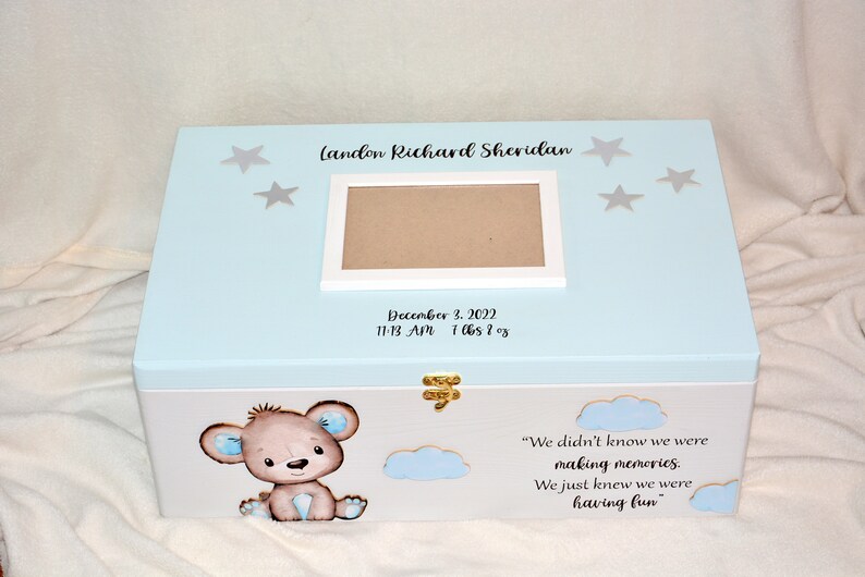 Memory Baby Boxbaby Box With Photo Personalized Gift for - Etsy