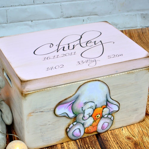 Personalized Baby Memory Box First Birthday Capsule Baby | Etsy